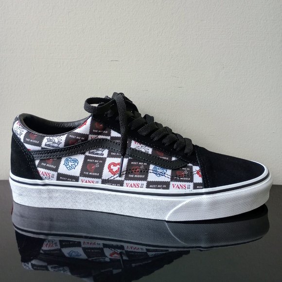 Vans | Shoes | Vans Womens Old Skool Love Letters Suede Canvas Low Top ...